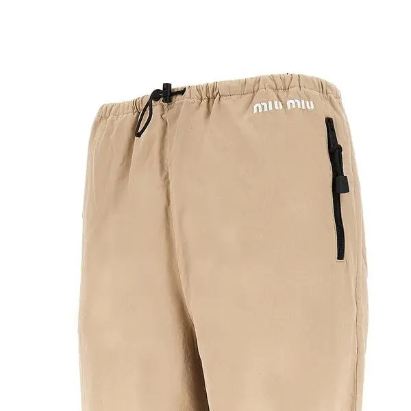 Miu Miu Washed Gabardine Drawstring Pants