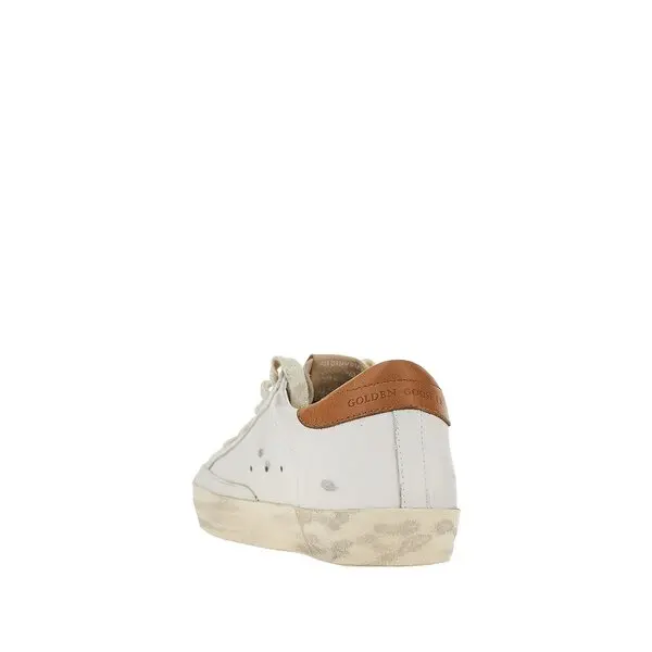 GOLDEN GOOSE Super-star Leather Sneakers With Glitter Star Detail