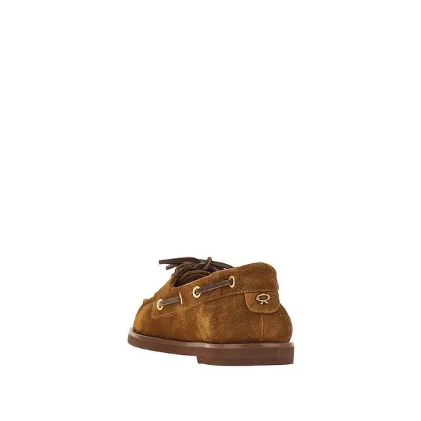 GIANVITO ROSSI Suede Boat Shoes - Brown