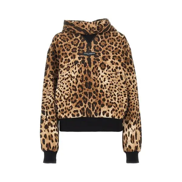 Dolce & Gabbana Leo-print Cotton French Terry Hoodie