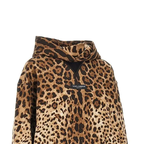Dolce & Gabbana Leo-print Cotton French Terry Hoodie