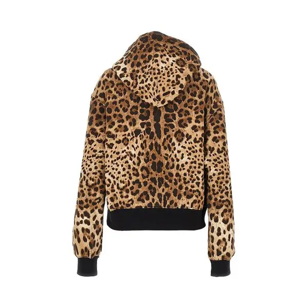 Dolce & Gabbana Leo-print Cotton French Terry Hoodie