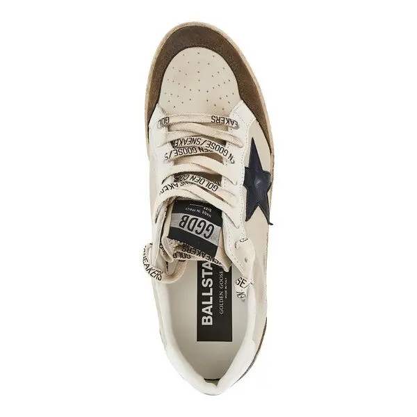 GOLDEN GOOSE Ballstar Leather Sneakers With Contrasting Star Patch