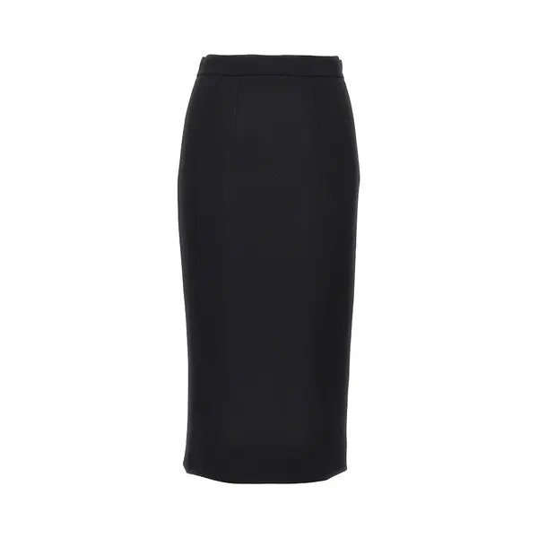 Dolce & Gabbana Stretch Wool Midi Skirt