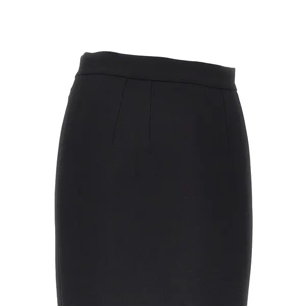 Dolce & Gabbana Stretch Wool Midi Skirt