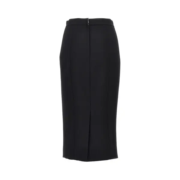 Dolce & Gabbana Stretch Wool Midi Skirt