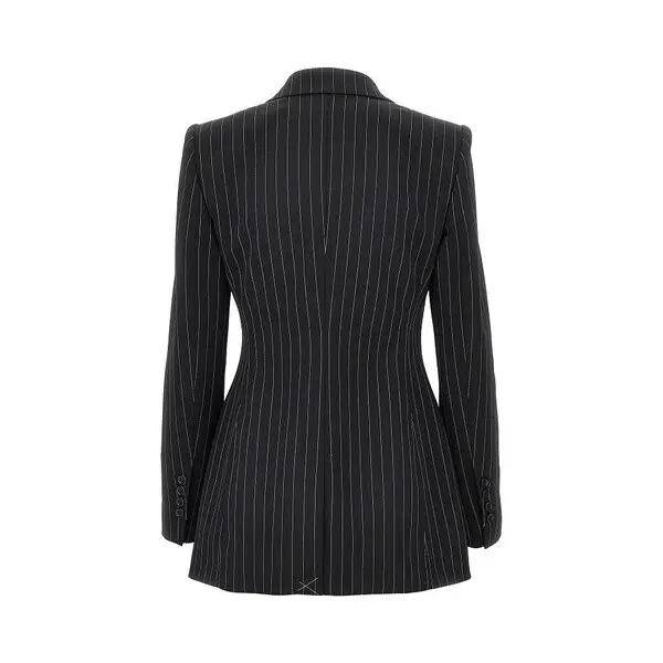 Dolce & Gabbana Pinstriped Wool Double-breasted Jacket