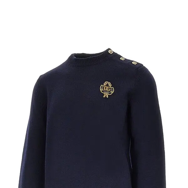 Dolce & Gabbana Wool Sweater With Embroidered Patch