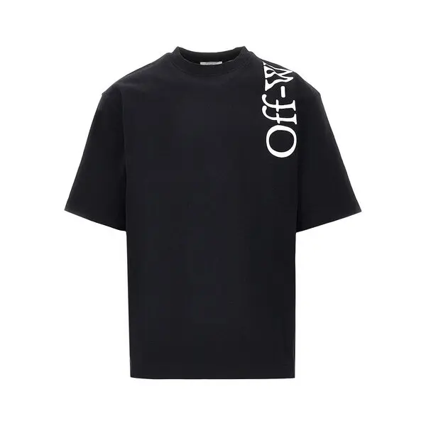 Off-White Vertical Bookih Kate' Cotton T-hirt - Black