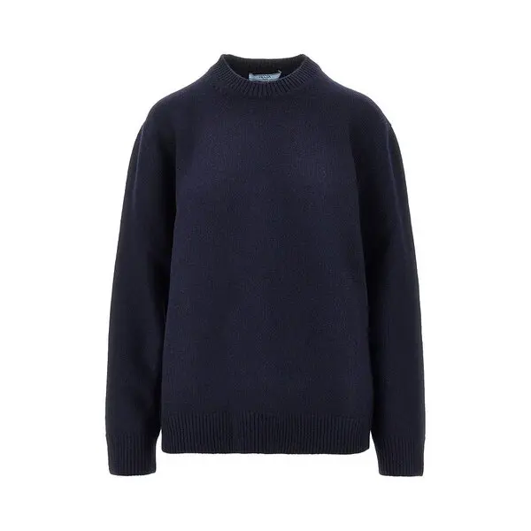 Prada Wool Sweater With Suede Elbow Patches