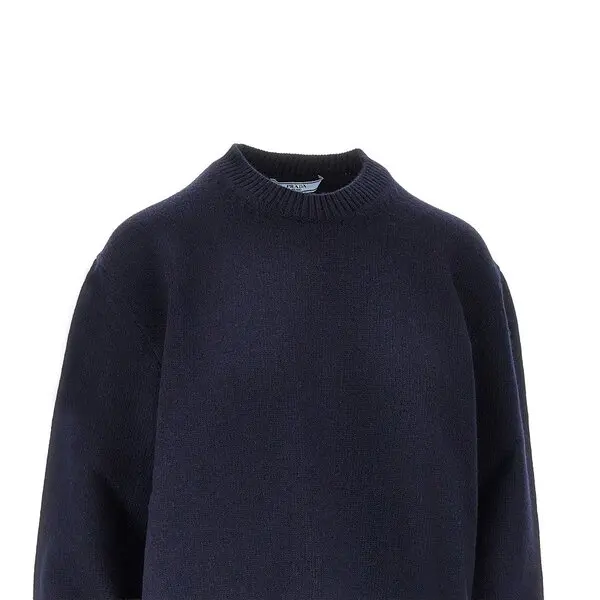 Prada Wool Sweater With Suede Elbow Patches