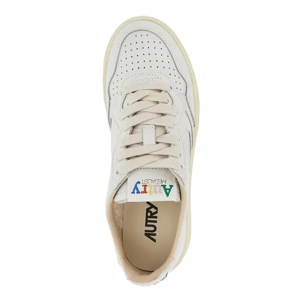 AUTRY Medalist Low Top Sneakers With Multicolored Embroidery - White