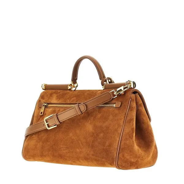 Dolce & Gabbana Suede Leather 'my Sicily' Handbag