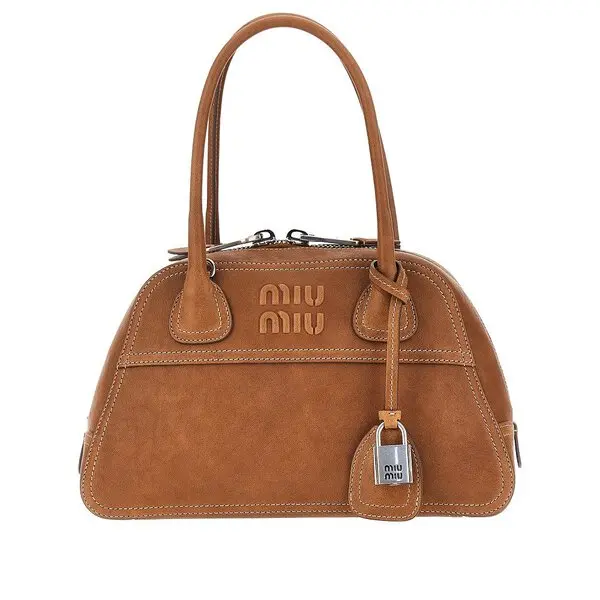 Miu Miu Nappa Leather 'vivant' Bag - Brown