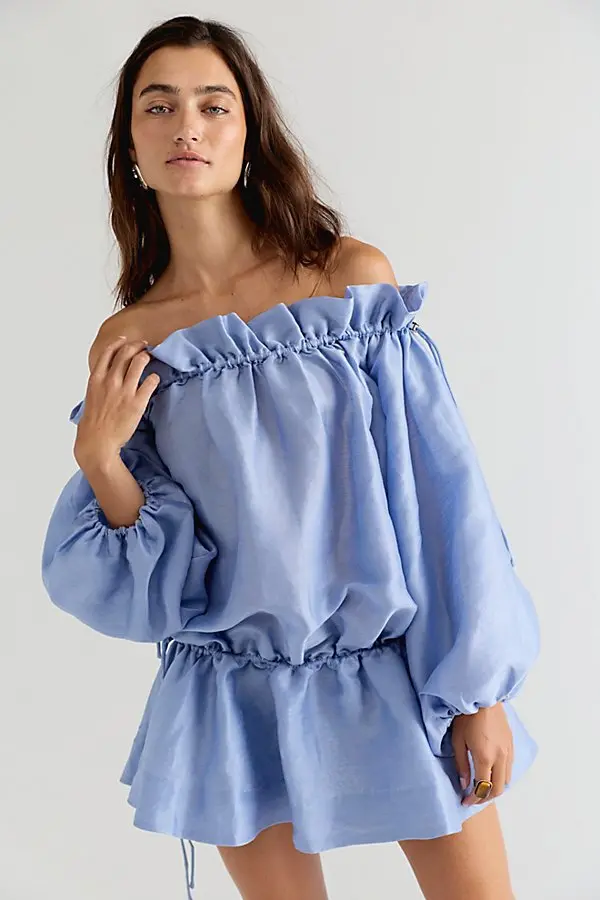 Shona Joy Marlowe Off-the-shoulder Mini Dress