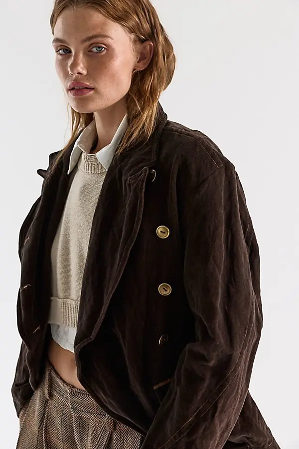 Free People Augusta Velvet Jacket