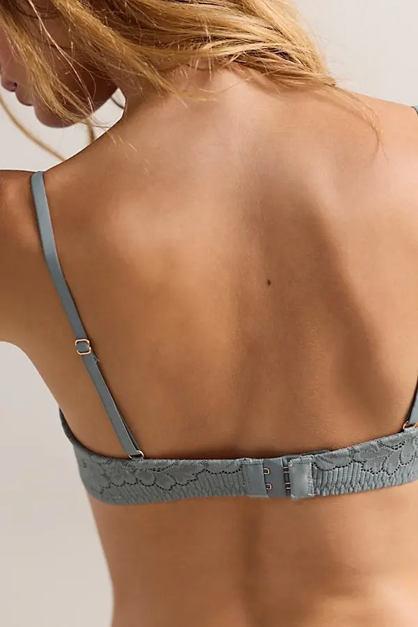 Free People Smooth Talking Lace Demi Underwire Bra - Odessa Grey