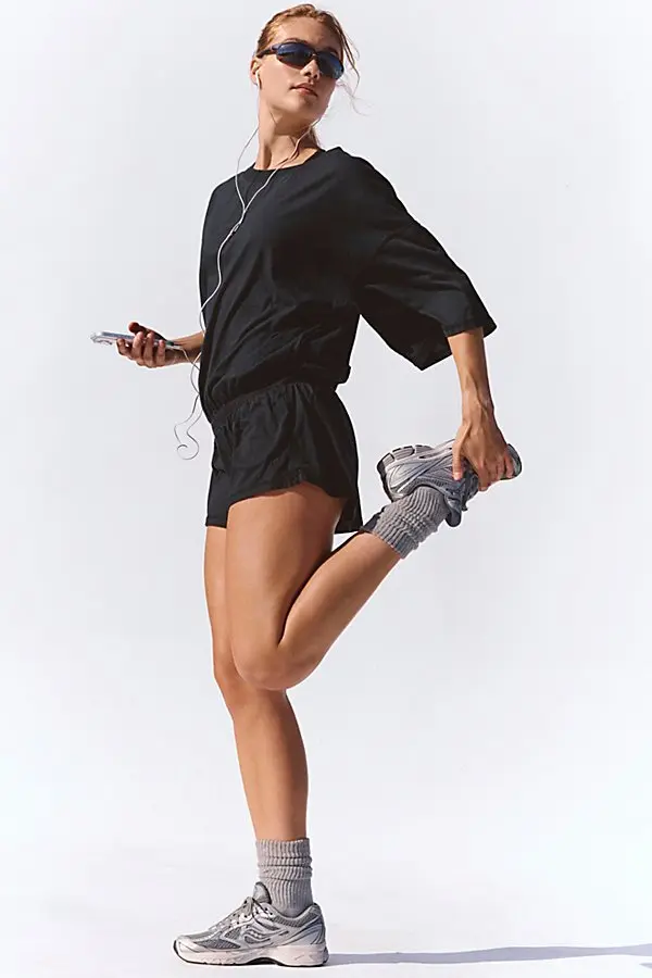 Free People Relaxed Silhouette Romper - Black