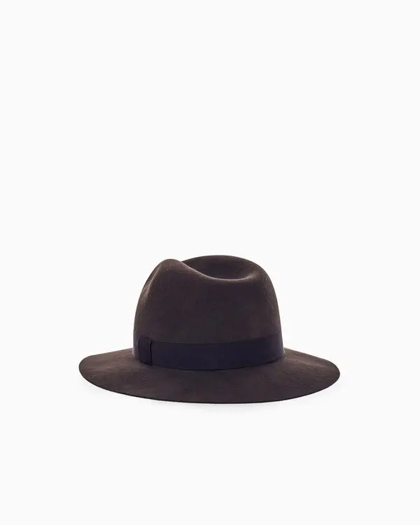 Giorgio Armani Classic Virgin Wool Felt Fedora Hat
