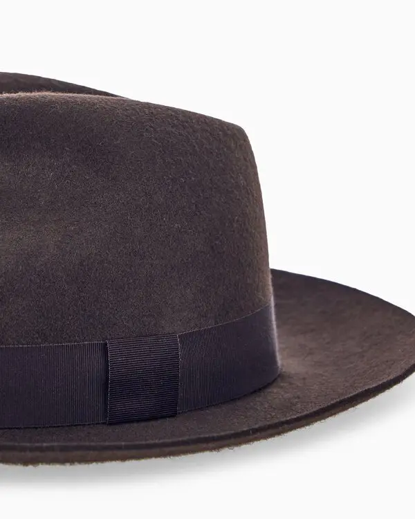 Giorgio Armani Classic Virgin Wool Felt Fedora Hat