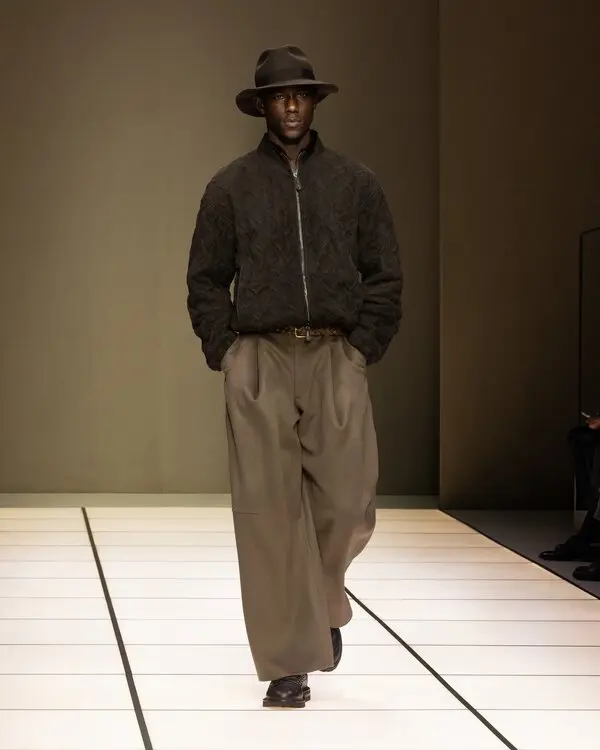 Giorgio Armani Classic Virgin Wool Felt Fedora Hat