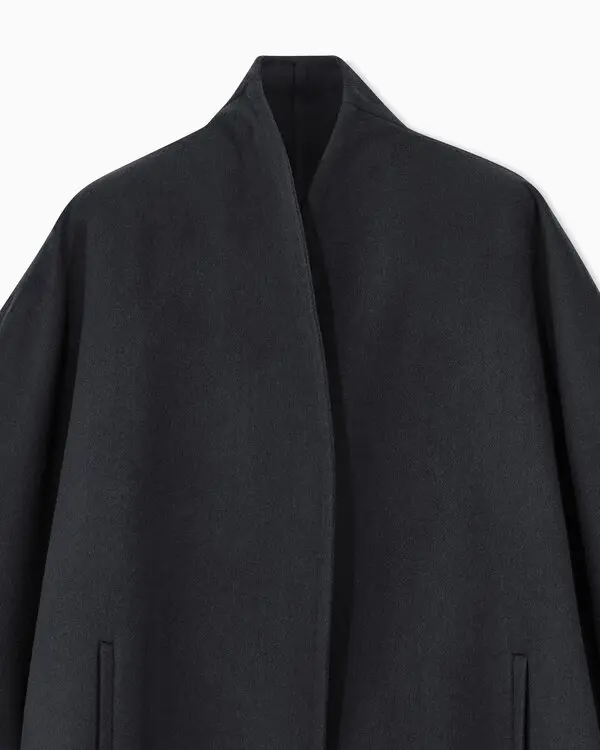 Giorgio Armani Pea Coat In Heavy Double Cashmere With Shawl Collar