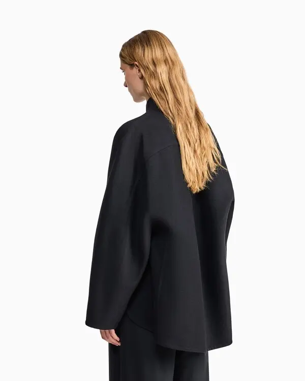 Giorgio Armani Pea Coat In Heavy Double Cashmere With Shawl Collar