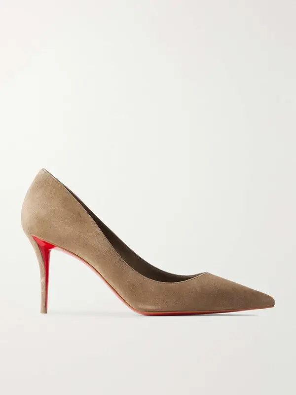 CHRISTIAN LOUBOUTIN Miss Z 80 Suede Pumps - Gray