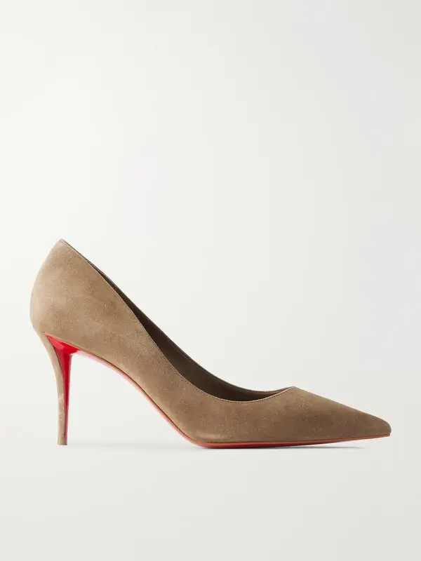 CHRISTIAN LOUBOUTIN Miss Z 80 Suede Pumps - Gray
