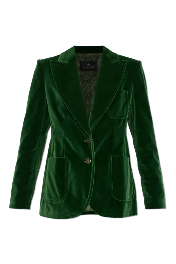 Etro Velvet Blazer - Green