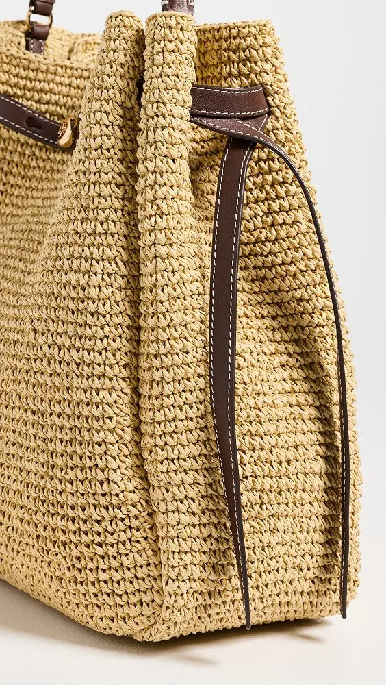 Tory Burch Romy Large Straw Tote