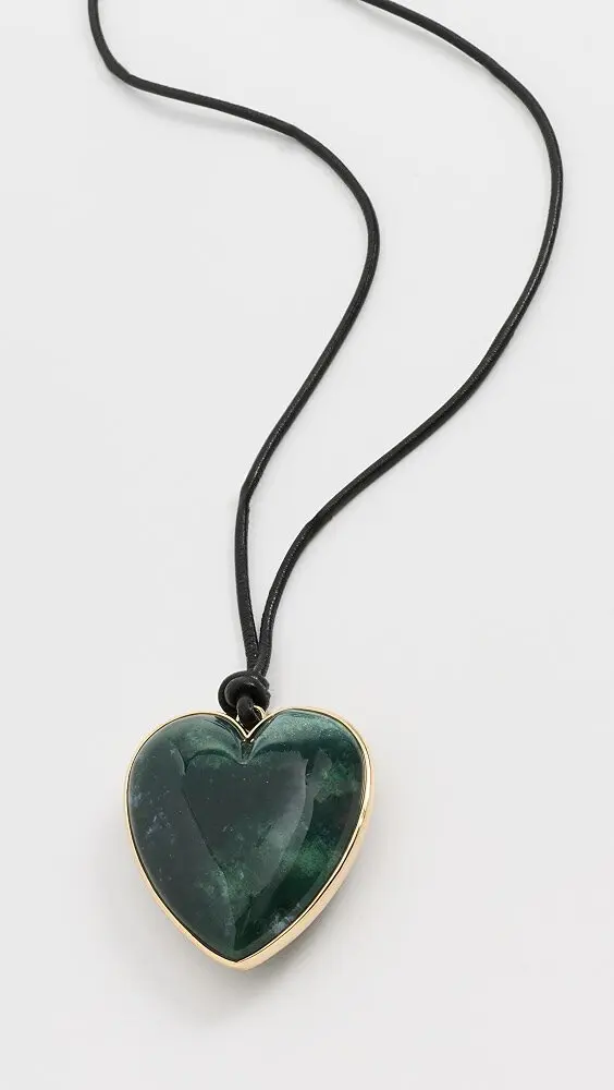 JENNIFER FISHER Heart Leather Cord Necklace