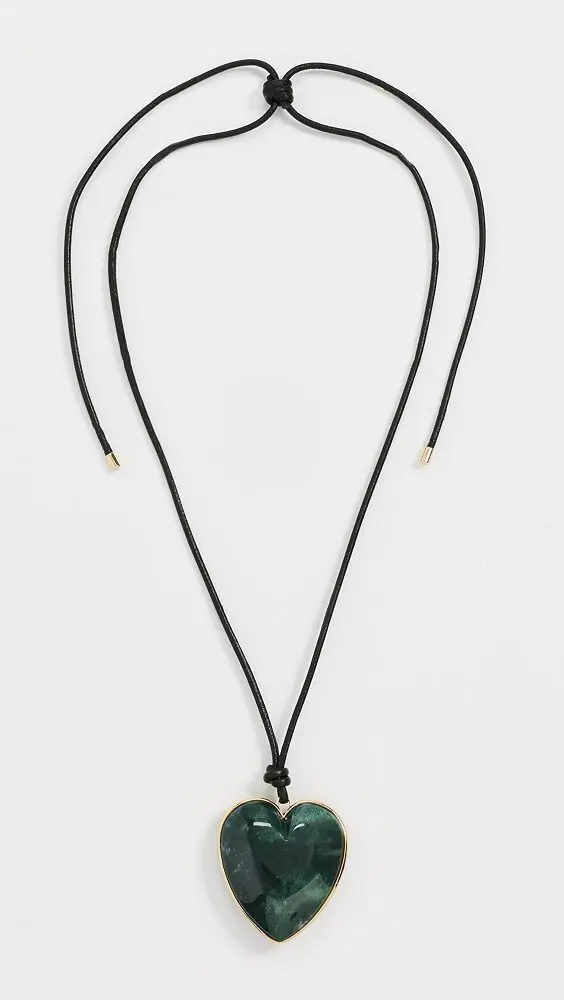 JENNIFER FISHER Heart Leather Cord Necklace