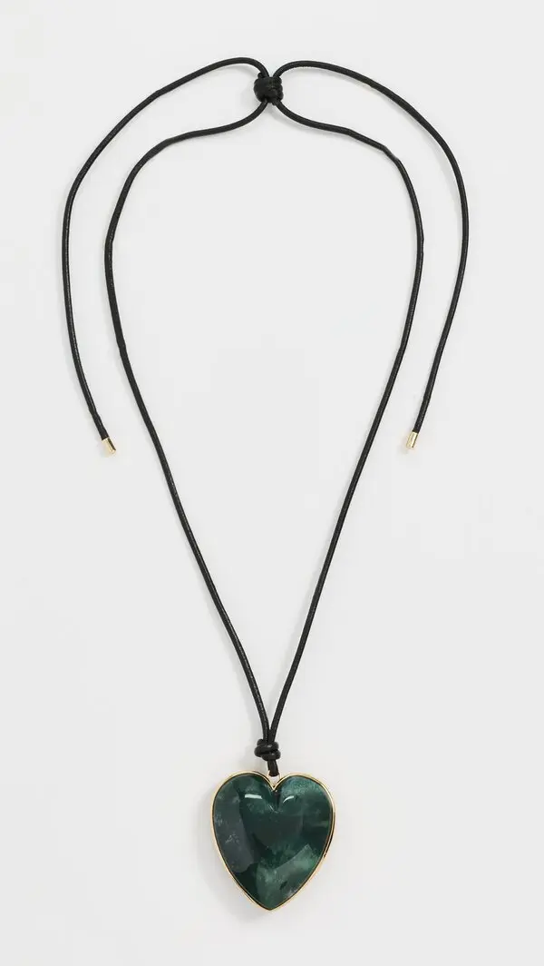 JENNIFER FISHER Heart Agate Pendant Necklace