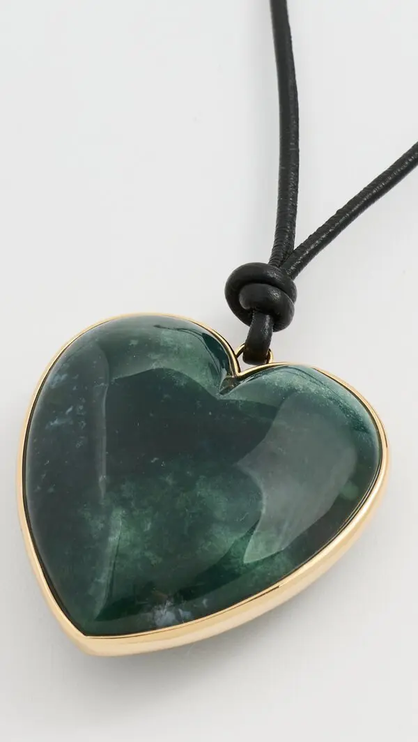JENNIFER FISHER Heart Agate Pendant Necklace