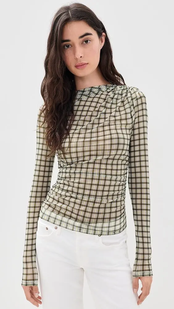 Veronica Beard Nuvina Top - Loden Multi
