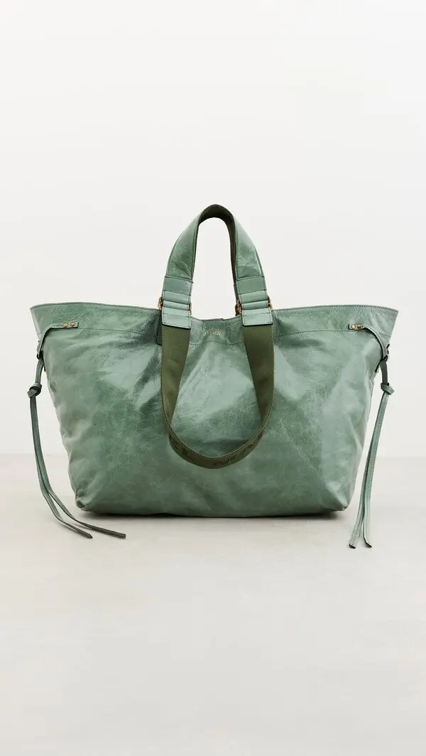 Isabel Marant Étoile Wardy Leather Tote Bag - Sage