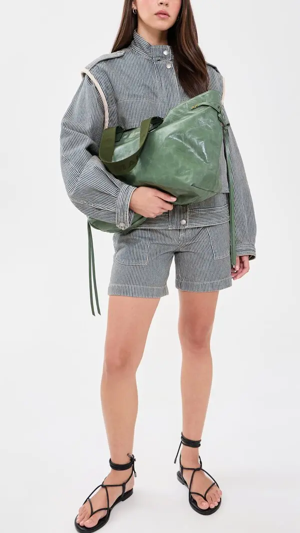Isabel Marant Étoile Wardy Leather Tote Bag - Sage