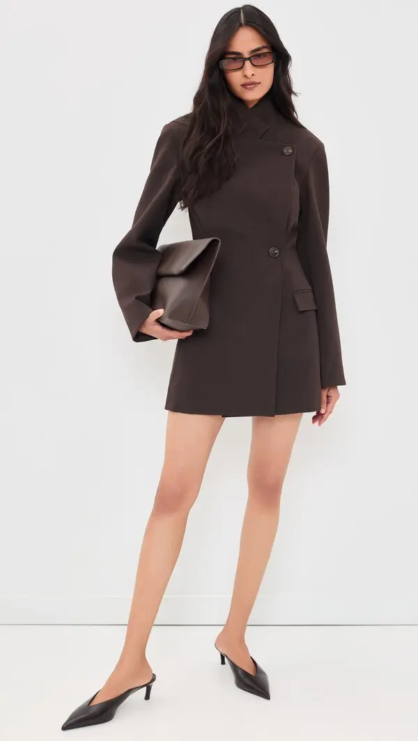 SIR. Astrine Tailored Mini Dress - Coffee