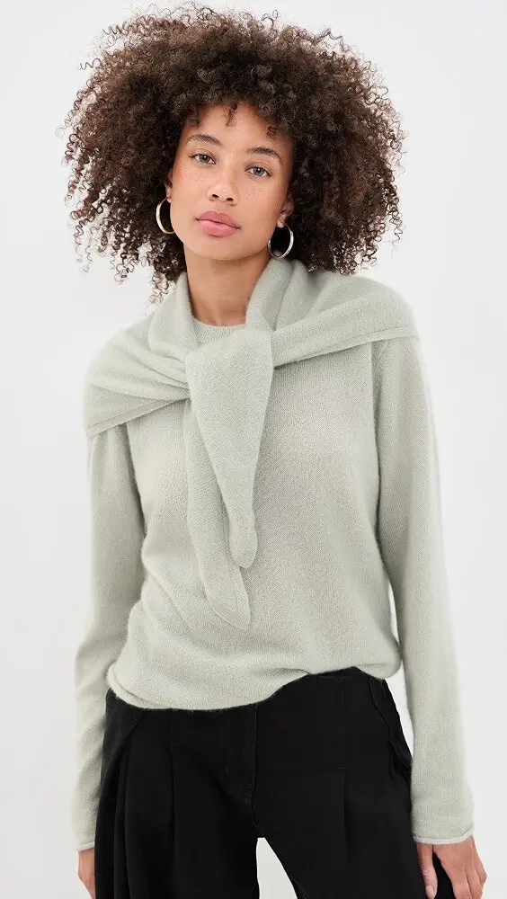 APIECE APART Softest Tissue Scarf Tie Top - Seafoam