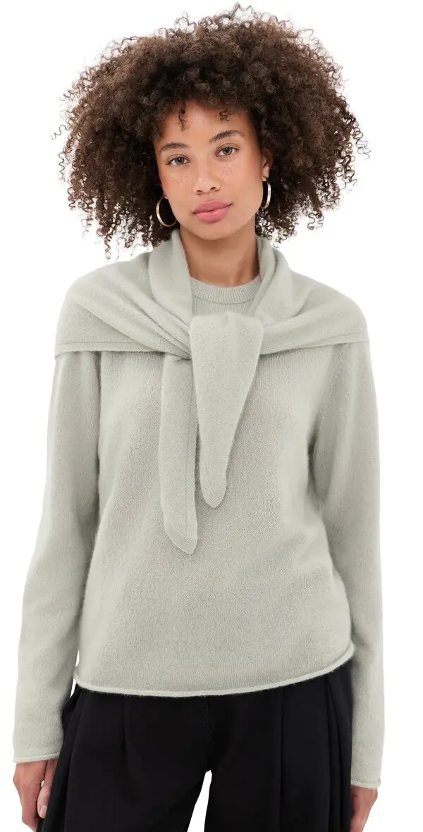 APIECE APART Softest Tissue Scarf Tie Top - Seafoam