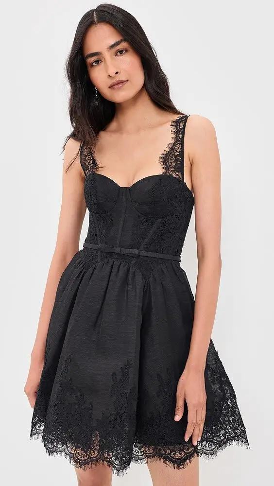 Zimmermann Valiant Lace Trim Mini Dress