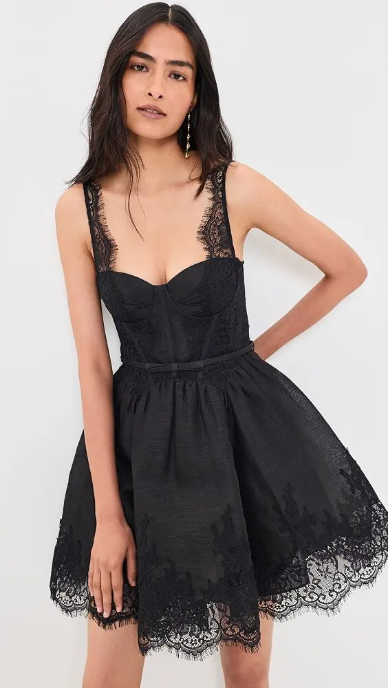 Zimmermann Valiant Lace Trim Mini Dress