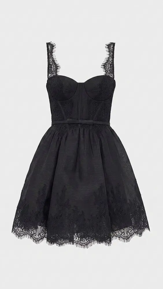 Zimmermann Valiant Lace Trim Mini Dress