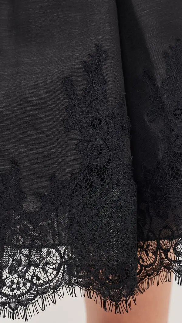 Zimmermann Valiant Lace Trim Mini Dress