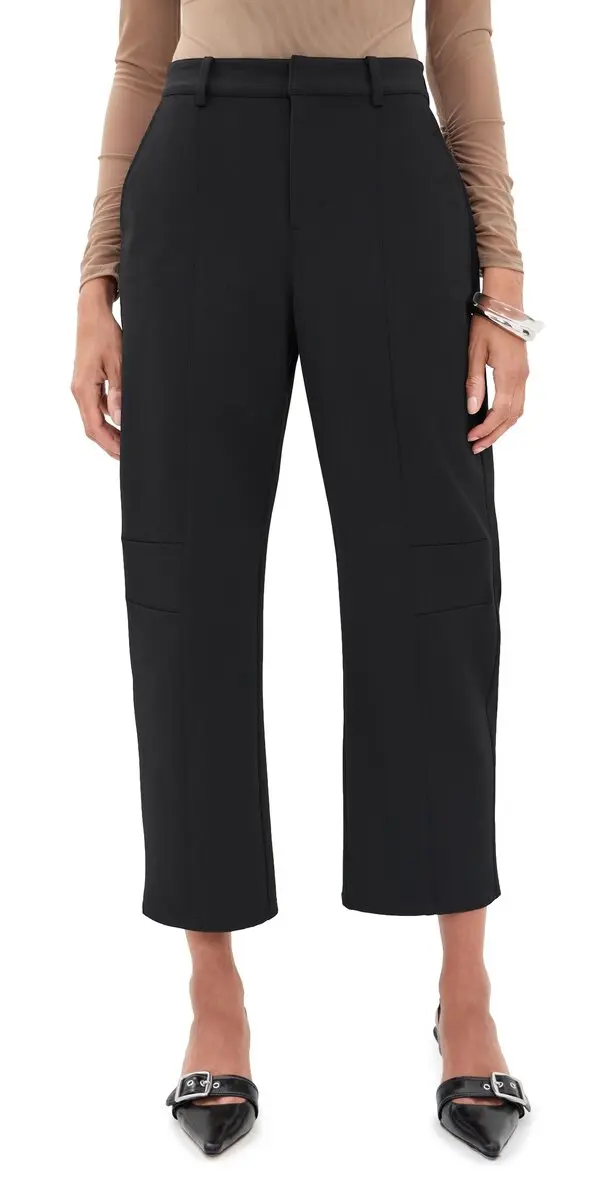 L'Agence Colby Barrel Trousers - Black