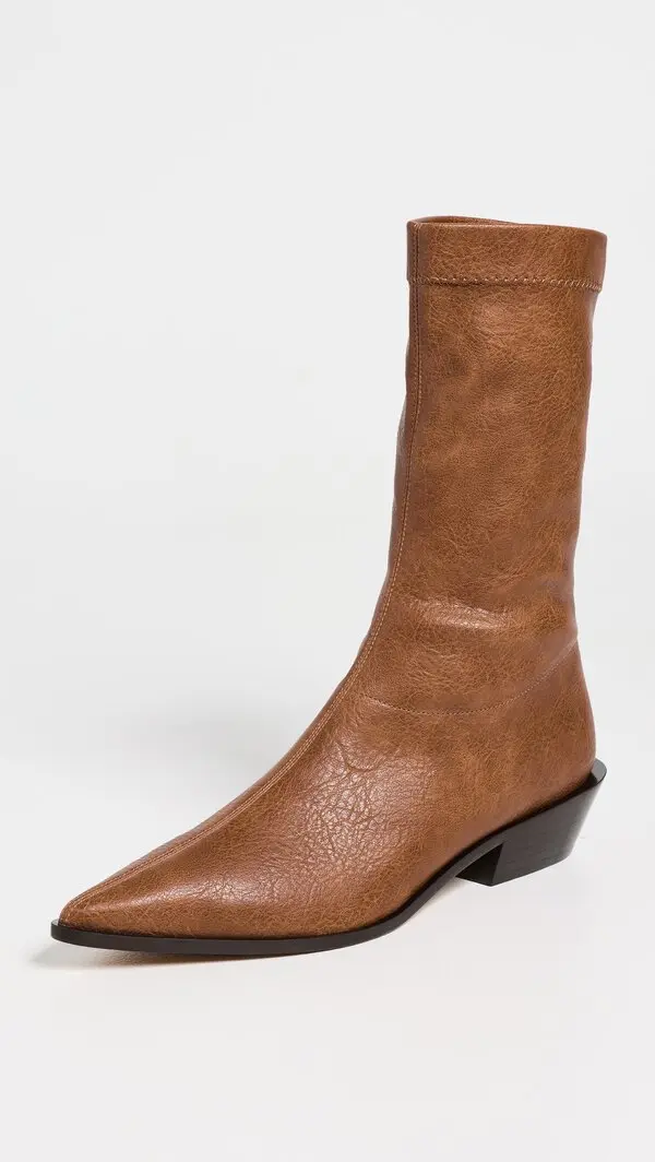 Tibi Leo Boots - Cognac