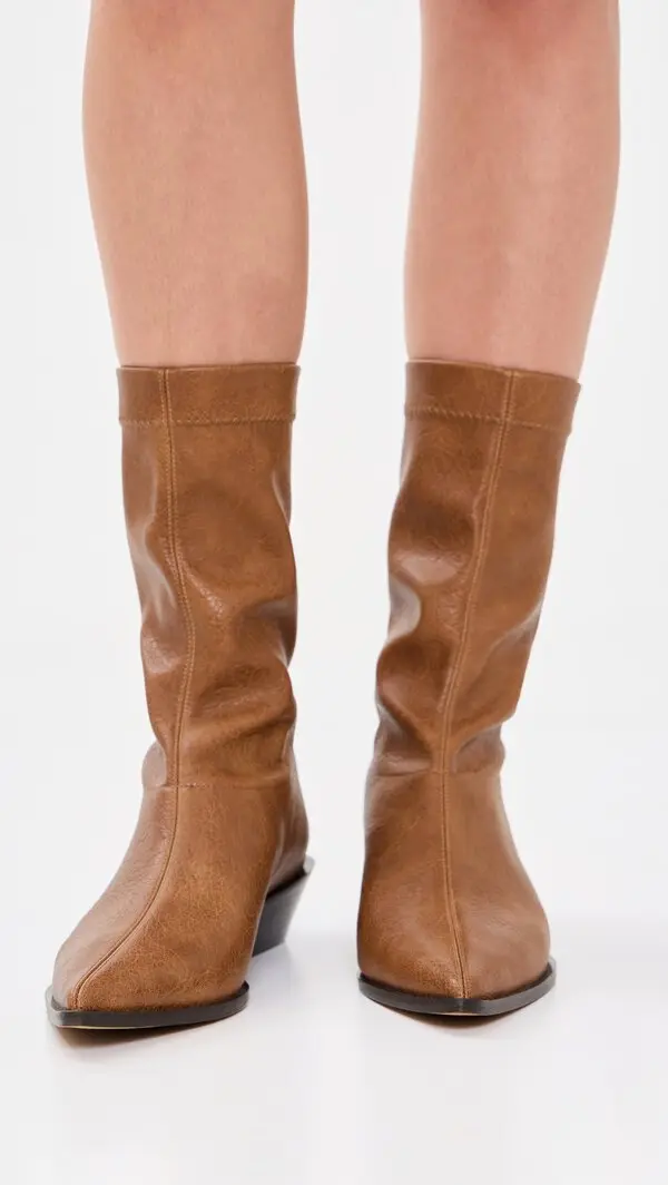 Tibi Leo Boots - Cognac