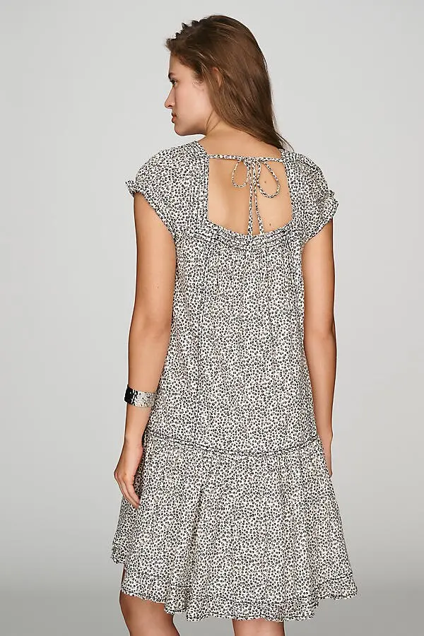 PILCRO 100% Cotton Ruffle Mi Dress