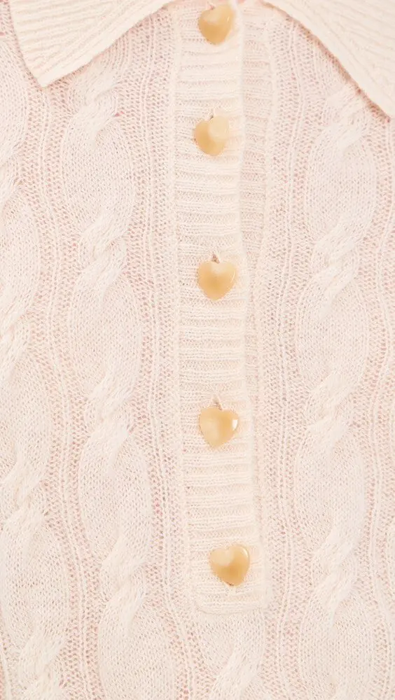 L'Agence Airy Cabled Knit Sweater